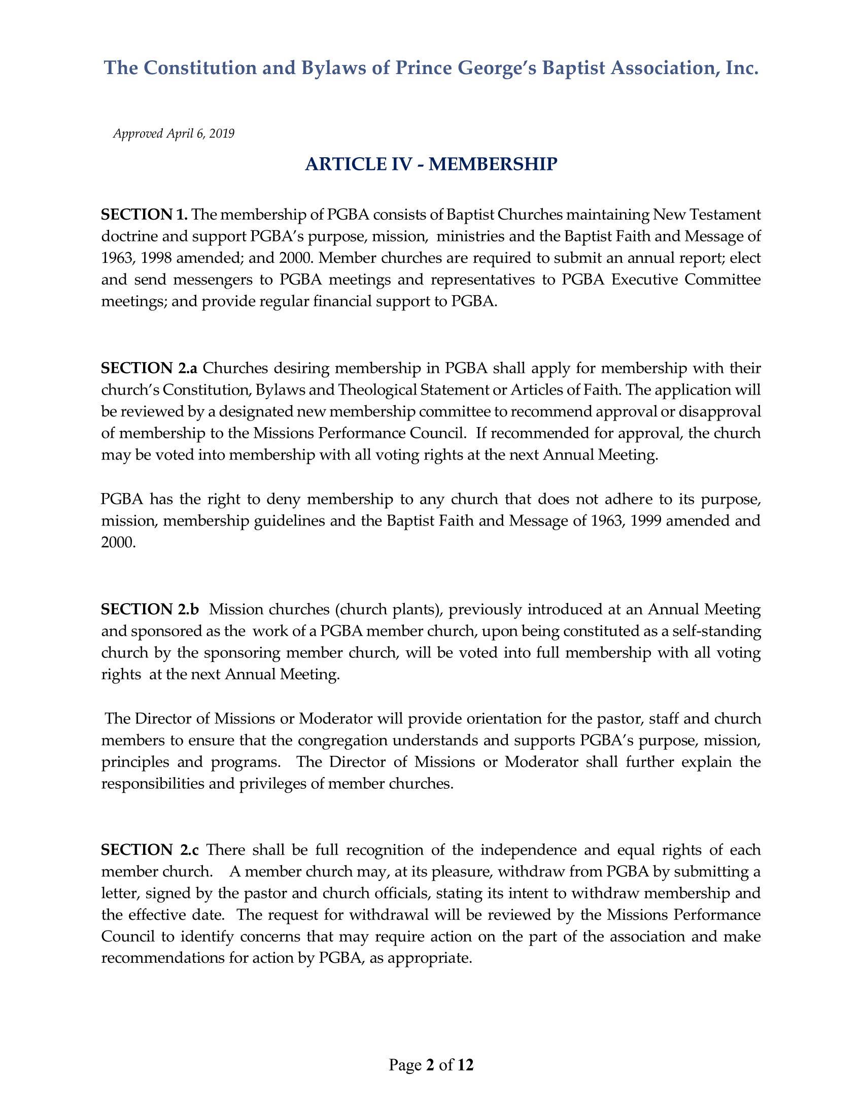 Constitution & Bylaws – PGBA